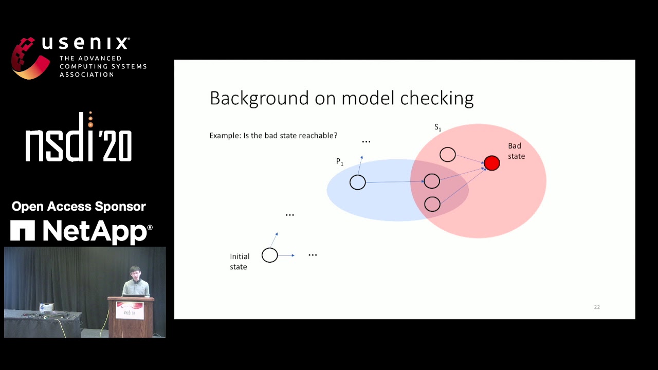 NSDI '20 - NetSMC: A Custom Symbolic Model Checker for Stateful Network Verification - YouTube