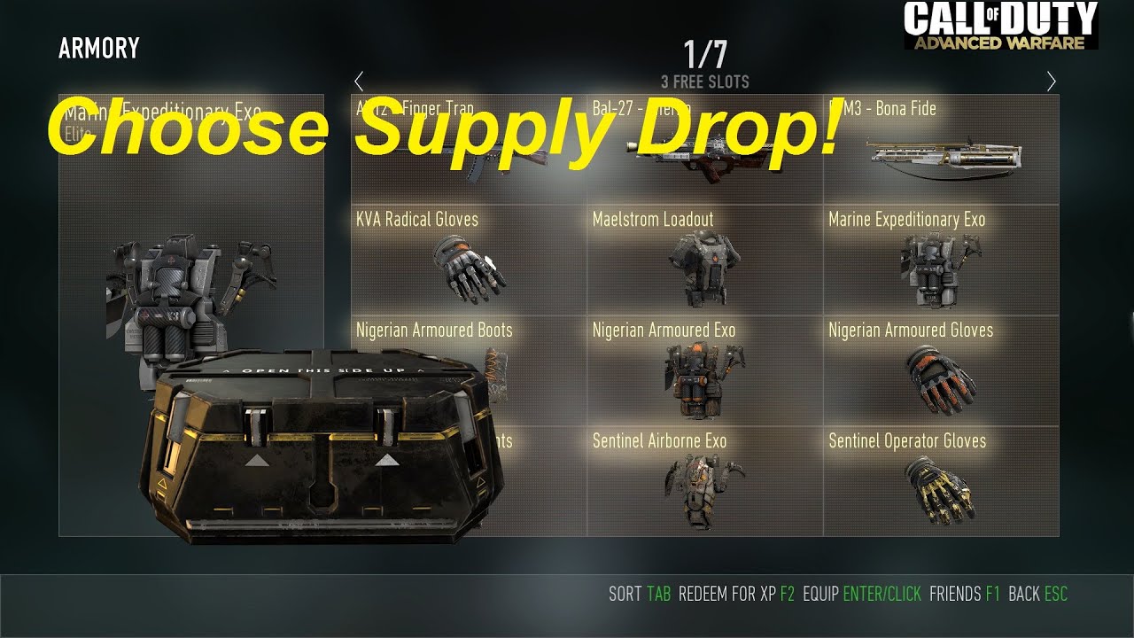 Choose Your Supply Drop COD Advanced Warfare - YouTube