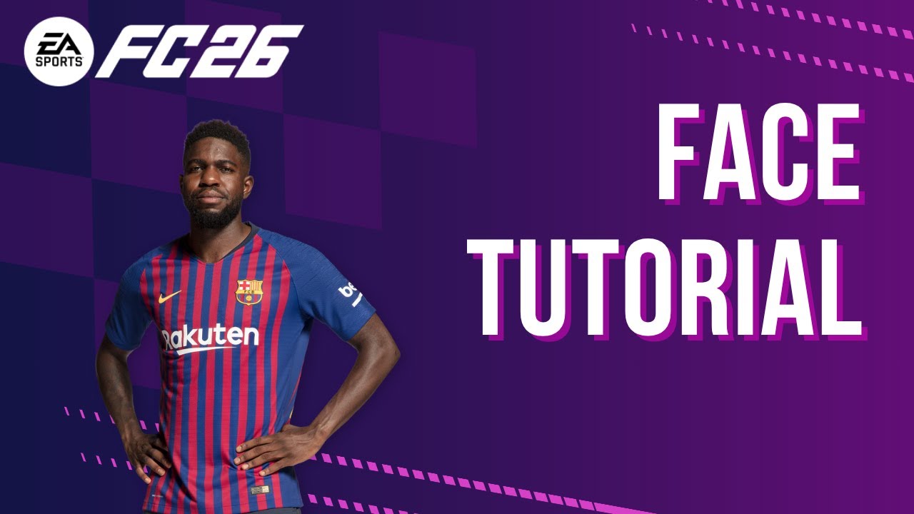 FC26 - How To Create Samuel Umtiti - Face Creation - YouTube