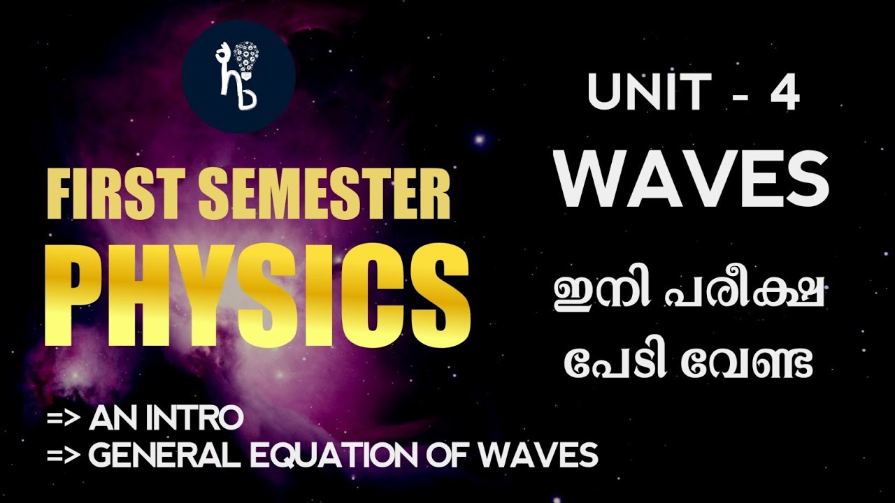 WAVES INTRODUCTION AND GENERAL EQUATION OF WAVES ,UNIT 4- WAVES ,FIRST ...