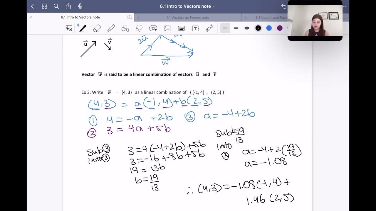 Linear Combinations - YouTube
