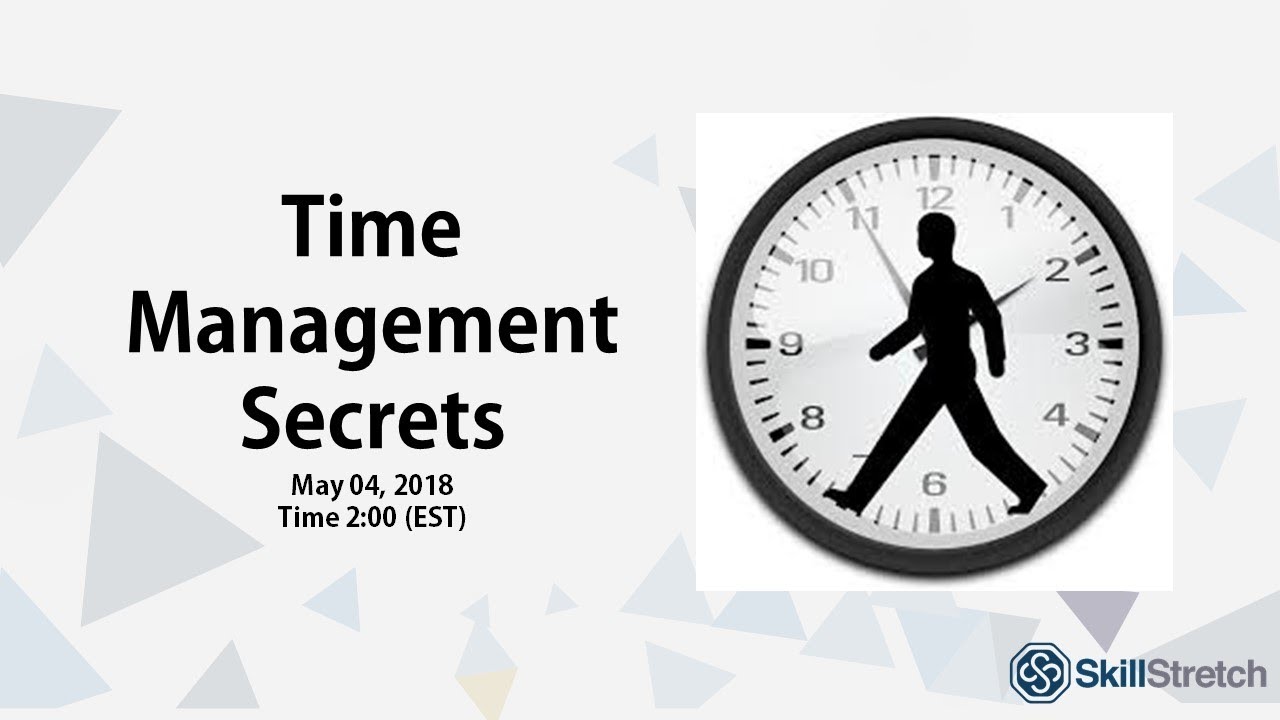 Learn to Manage Your Time Effectively - YouTube