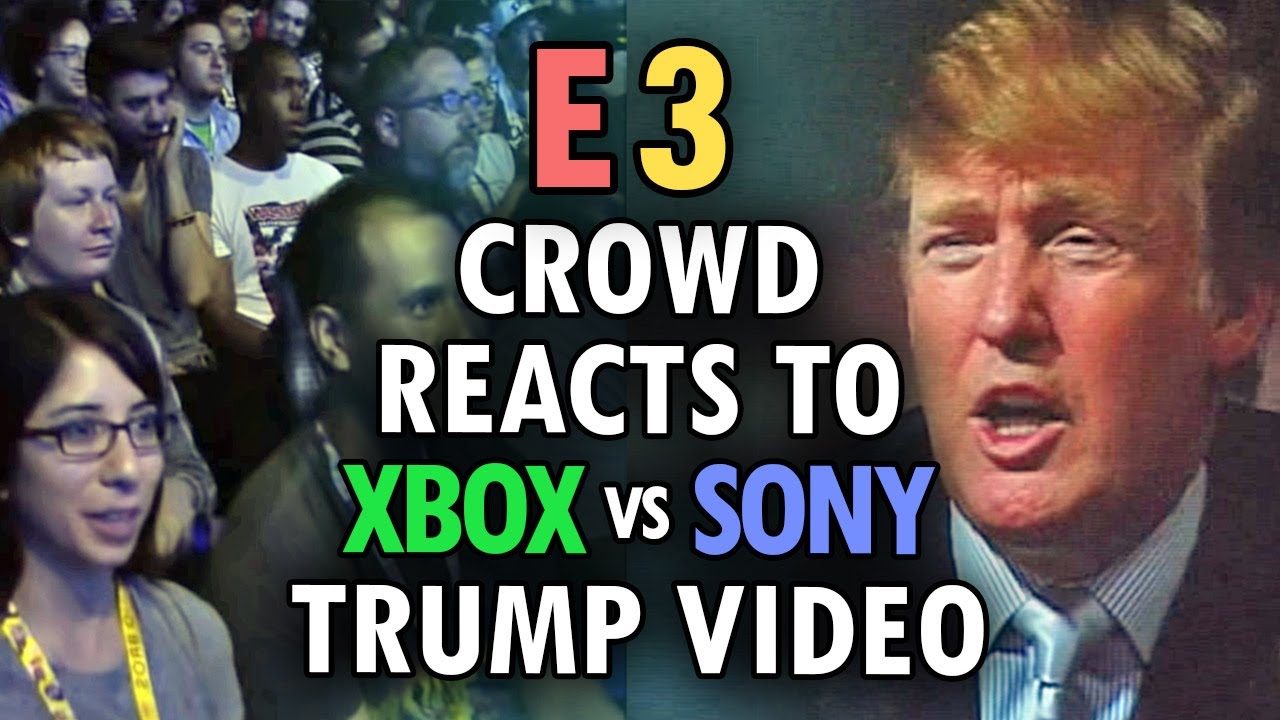 Rare Donald Trump "Xbox VS PlayStation" skit @ E3 2004 (hear the crowd ...