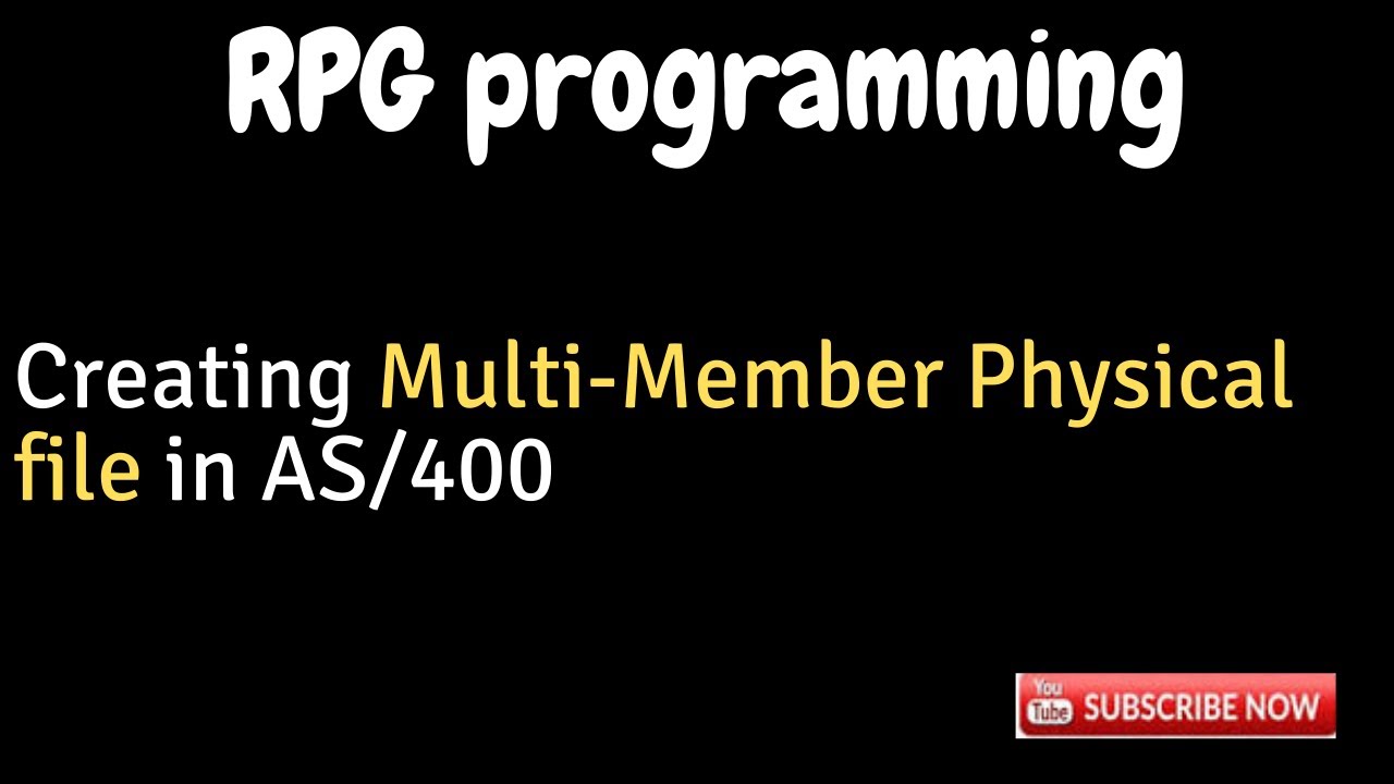 Ibm I As400 Tutorial Iseries System I Creating Multi Member Physical File In As400 Youtube 9668
