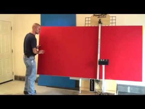 Martin Powered Cutters cutting Coroplast with one button - YouTube