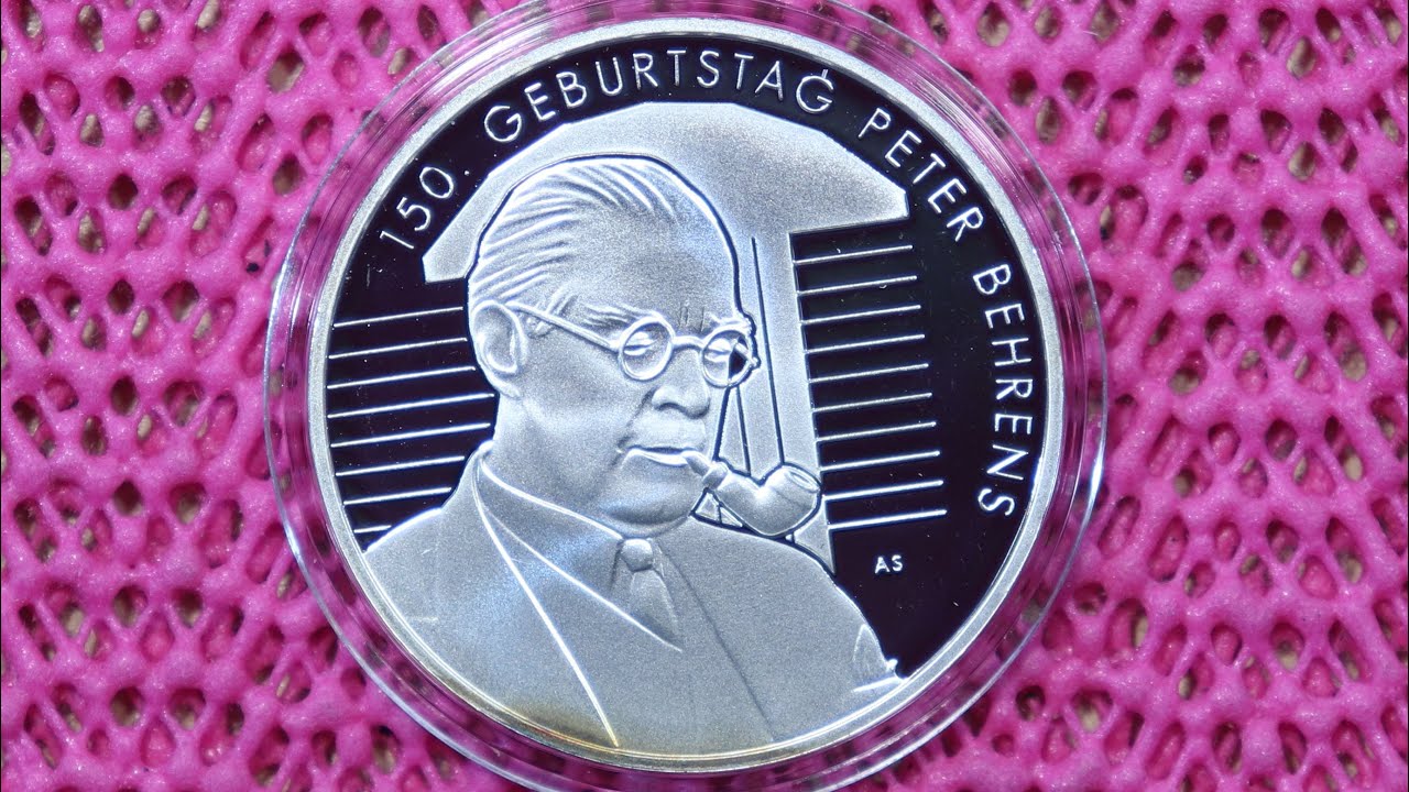 150th Birthday Peter Behrens 20 Euro Silver Coin - YouTube