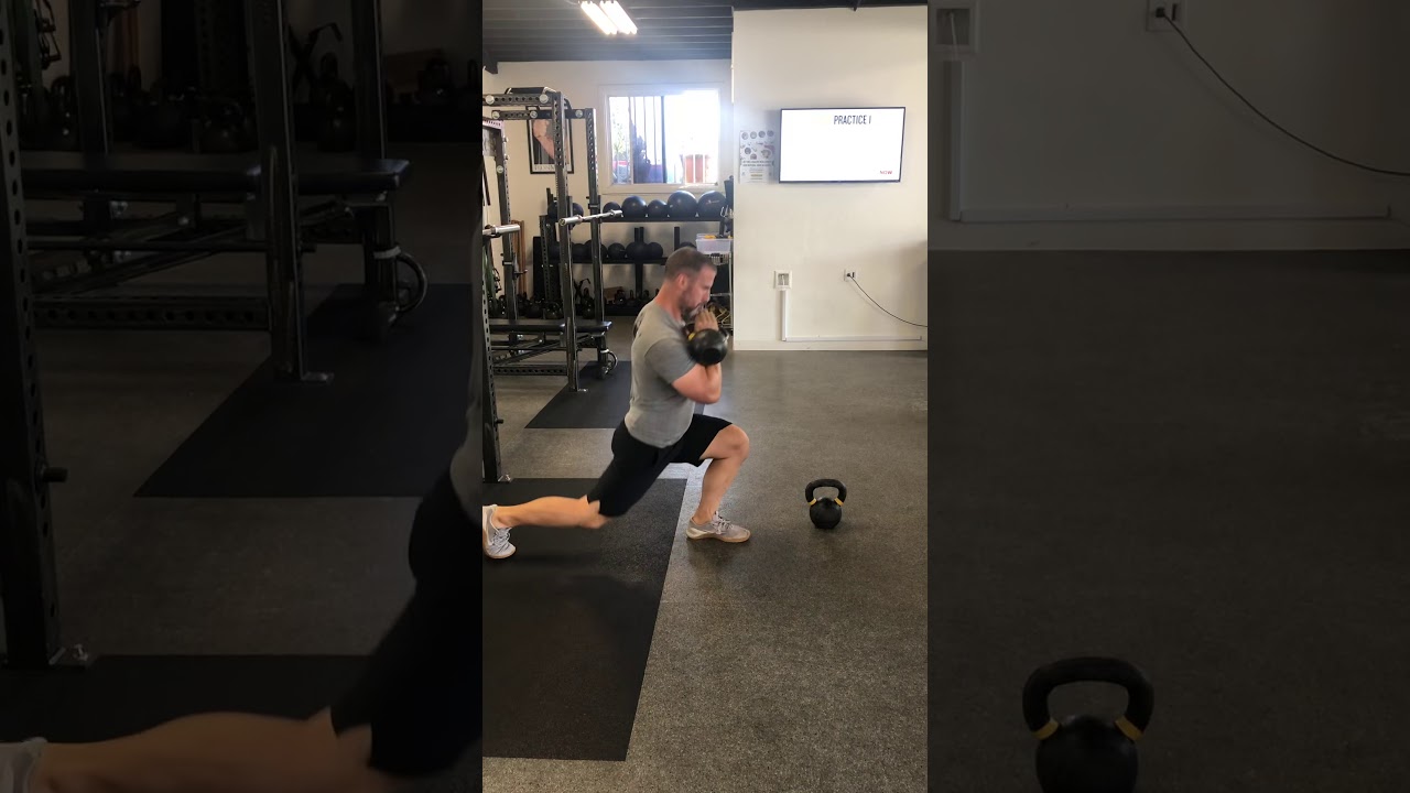 KB (1) Front Rack Reverse Lunge - YouTube