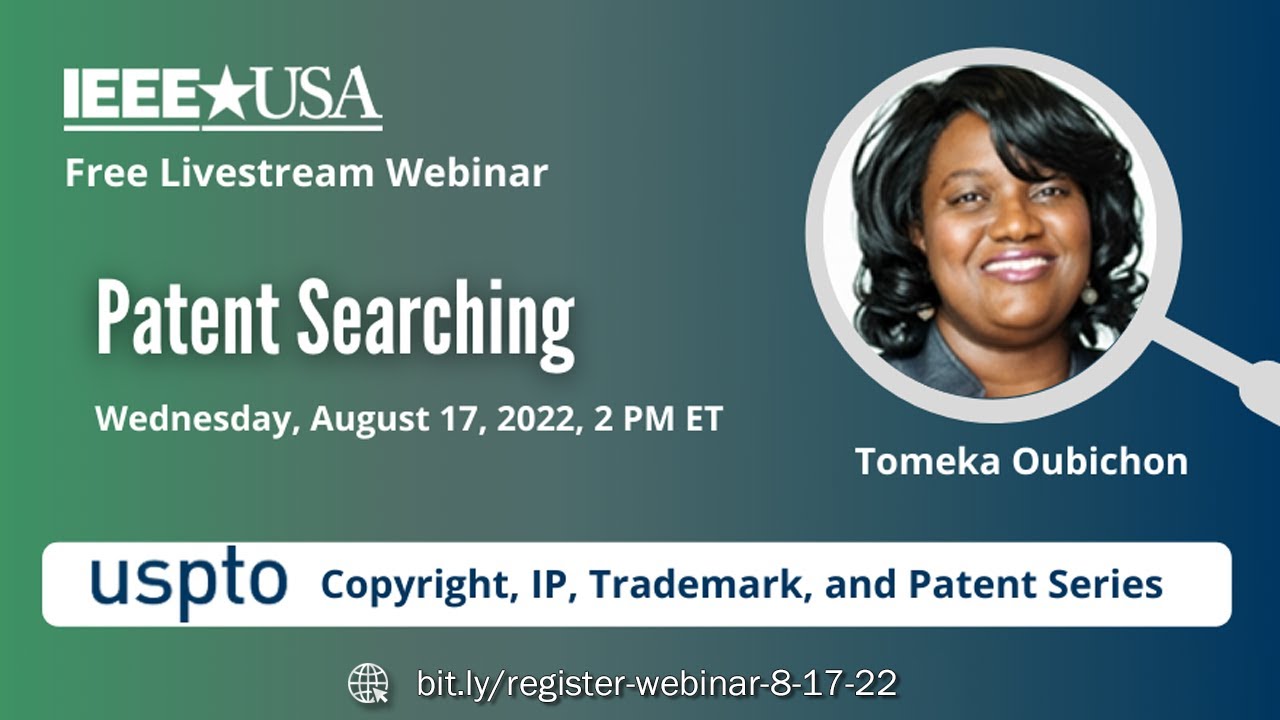 Livestream Webinar: Patent Searching (USPTO Series) - YouTube