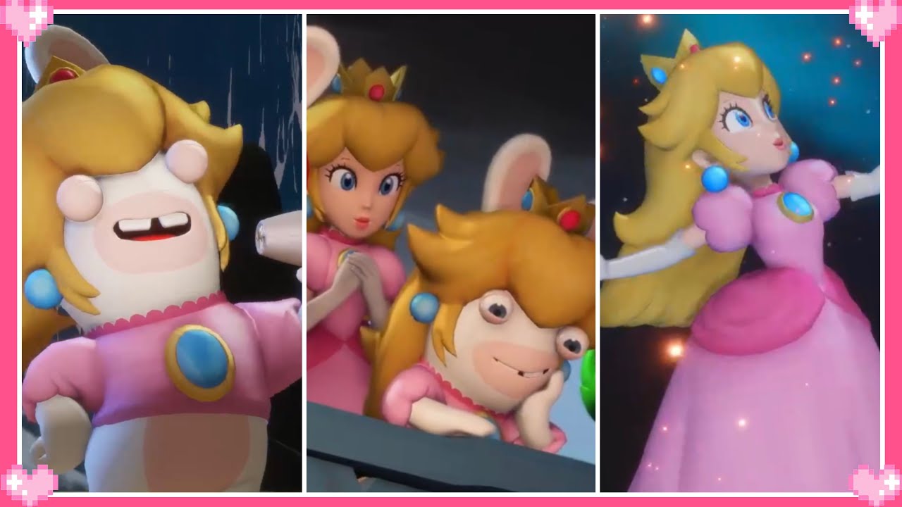 💗 Mario + Rabbids Sparks of hope (Peach and rabbid Peach Showcase ...