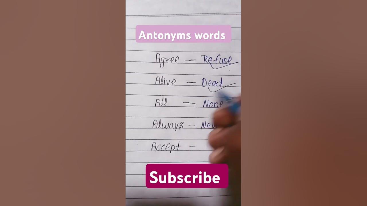 Antonyms words 🔥 english grammar @Mk education 1M please subscribe - YouTube
