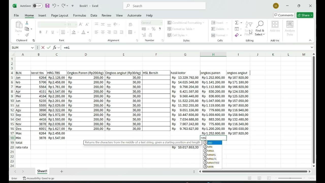 C0061241007 ADE MUHAMMAD IQBAL MUKHLISIN NOMOR 3 EXCEL - YouTube