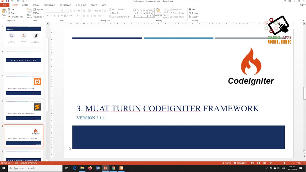 Pembangunan Laman Web Menggunakan Framework CodeIgniter - Part 1 - YouTube