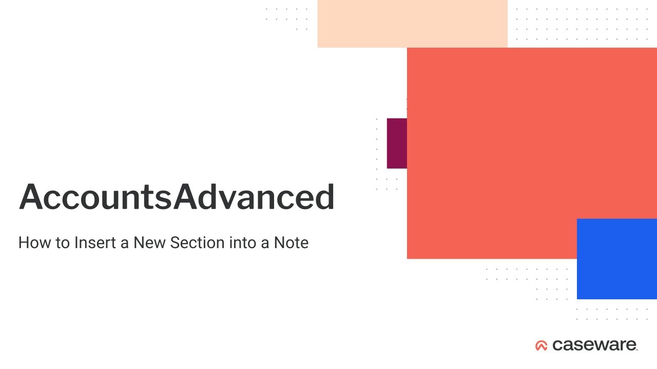 AccountsAdvanced How To Insert A New Section Into A Note YouTube AccountsAdvanced How To Insert A New Section Into A Note YouTube