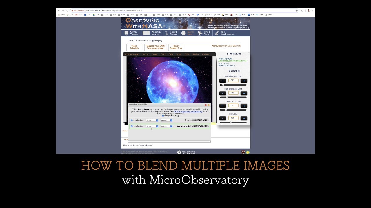 MicroObservatory | How to Blend Multiple Images - YouTube