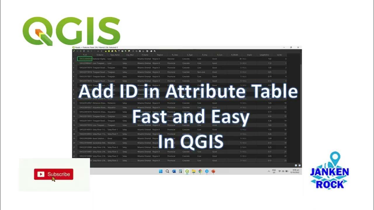Add ID in Attribute Table Fast & Easy in QGIS - YouTube