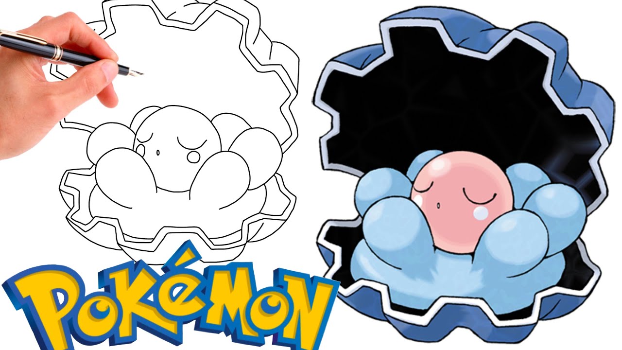 How To Draw CLAMPERL POKEMON #366 | Generation 3 - YouTube