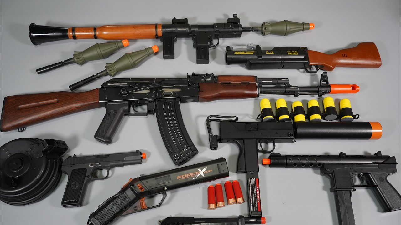 RPG7 AK47 Airsoft Toy Gun - Nerf Gun Granade Launcher - Double Barrel ...