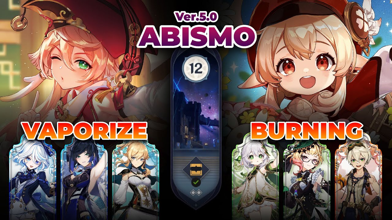 YANFEI VAPORIZE & KLEE BURNING | SPIRAL ABYSS 5.0 | GENSHIN IMPACT ...