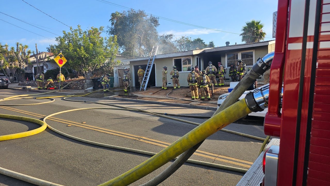 CCW live @ the scene SDFD massive response to single structure fire ...