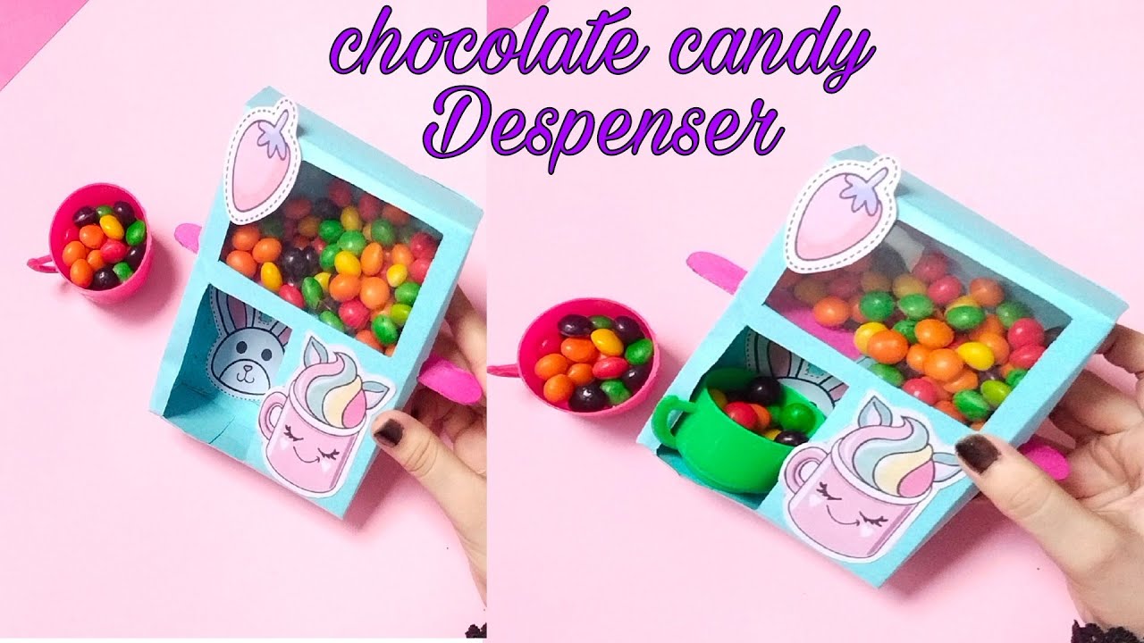 DIY cute paper chocolate candy Despenser Machine/DIY paper Despenser ...