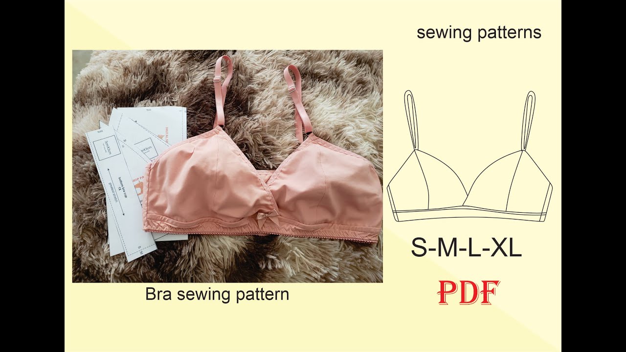 bra sewing pattern bra sewing pattern S M L XL ,lingerie pattern ...