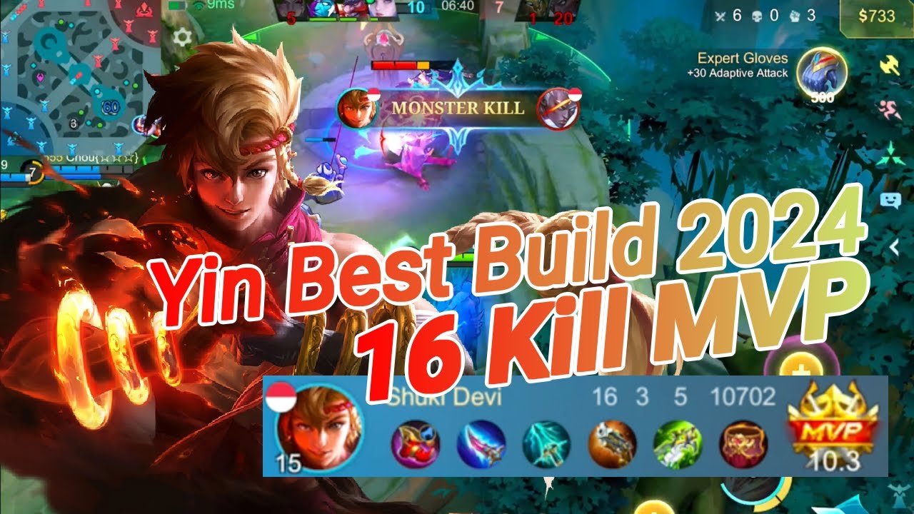16 Kill Yin Mobile Legends Best Build 2024 Build Yin 1 Hit Build Yin ...
