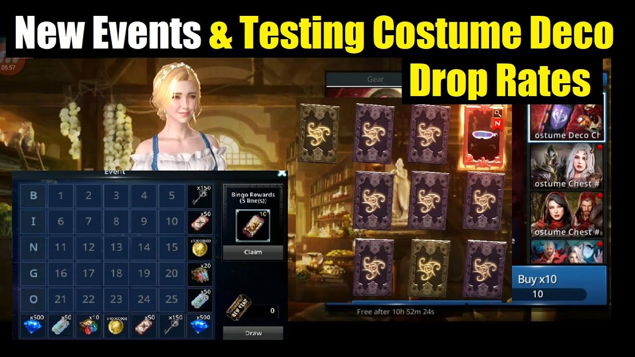 Darkness Rises New Events Guide & Testing Costume Deco Drop Rates - YouTube