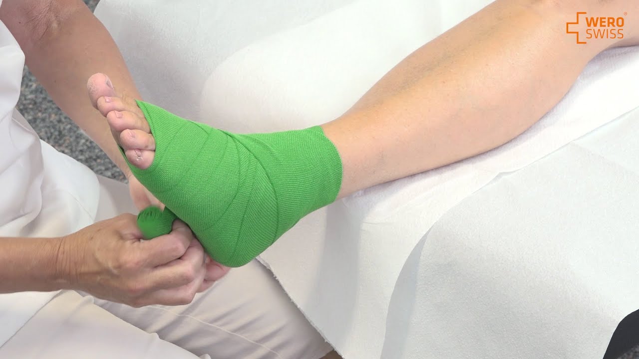 Ankle Bandaging: Heel Covered - YouTube