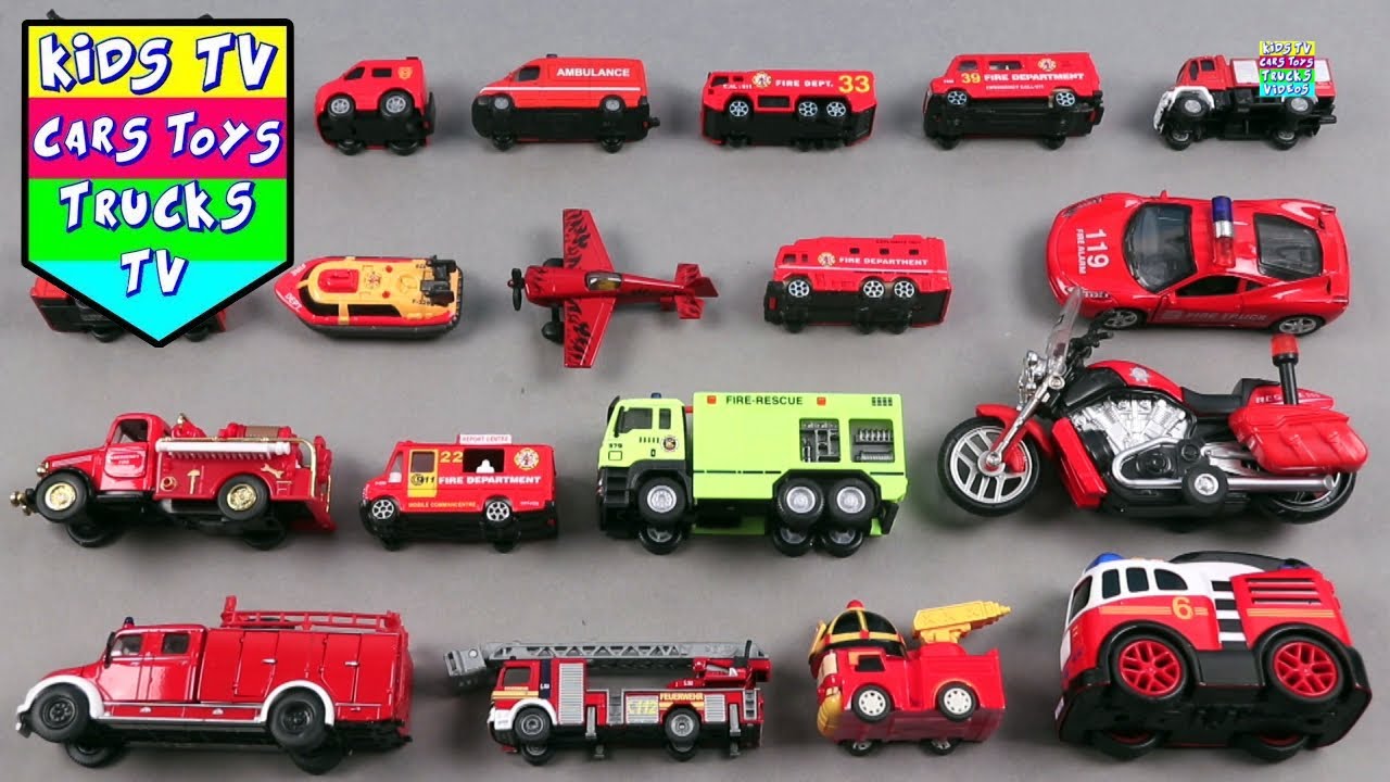 Learn The Color Red with Vehicles for Kids + More Toy Videos - YouTube