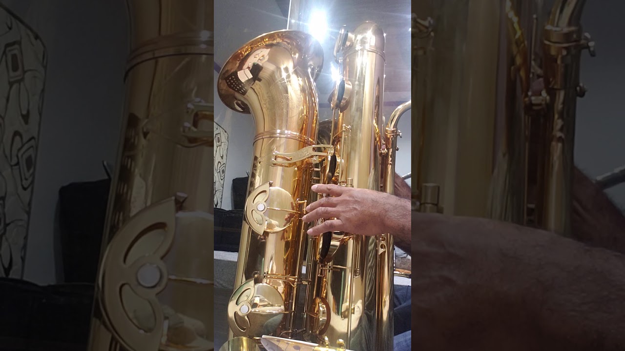 Sax contra baixo com la grave vs teclando Yamaha PSR,670 - YouTube