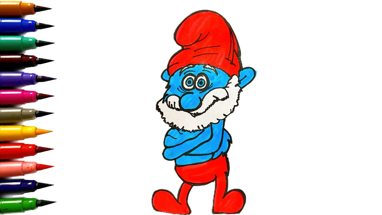 The Smurfs | How to Draw Papa Smurf | Papa Smurf | Easy Drawing for ...