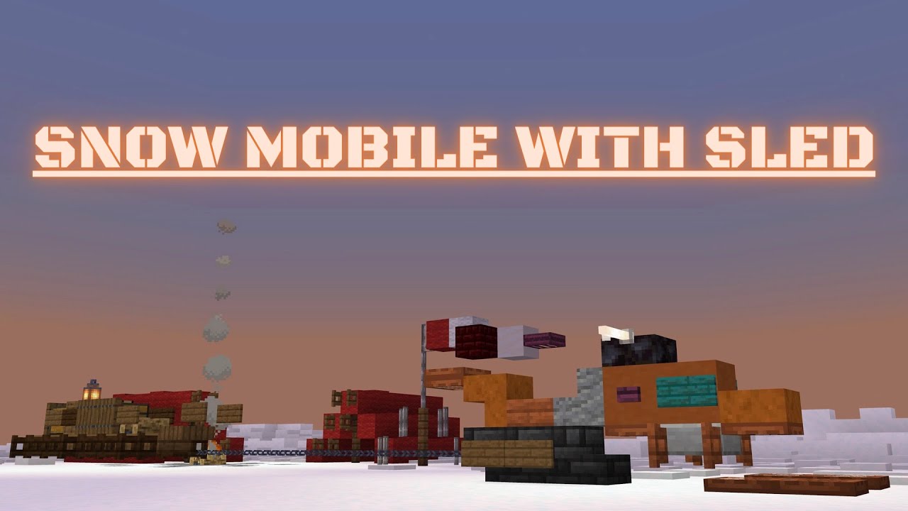 Minecraft: How to build a Snow Mobile in Minecraft | Minecraft Snow ...