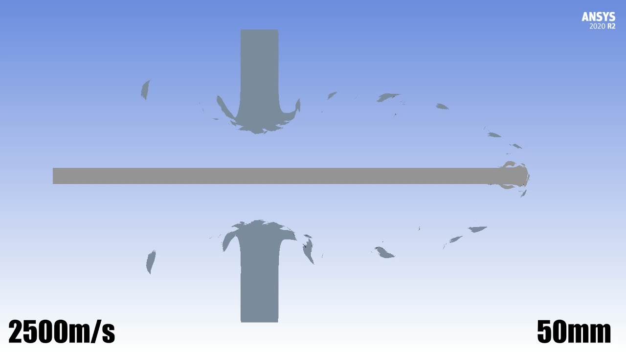 Simplified DM53 APFSDS Rod WHA 2500m/s VS 10-100mm 0° 6061 | Ballistic ...