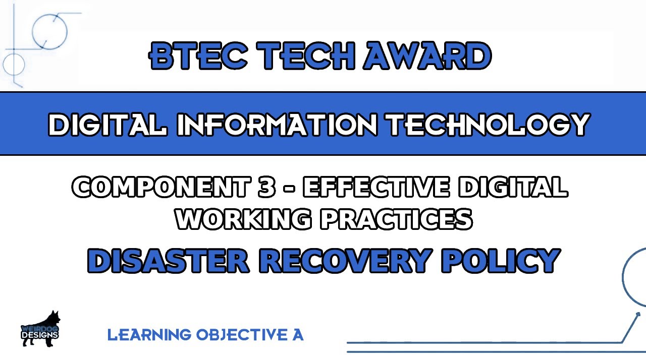 BTEC DIT - Learning Aim B3 Part 3 - Disaster Recovery - YouTube