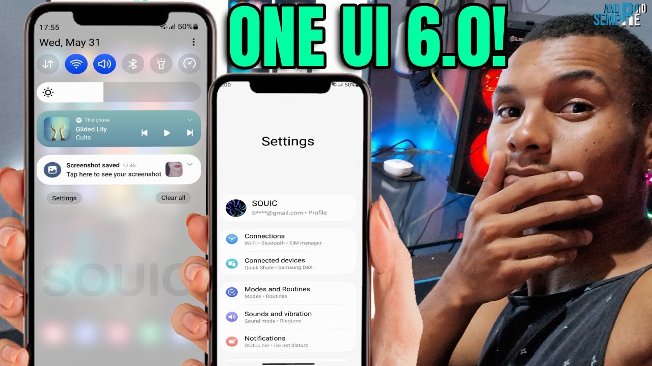 😱V4ZOU! IMAGENS DA NOVA INTERFACE SAMSUNG ONE UI 6.0 BASEADO NO ANDROID 14 - CONFIRA! 😍 - YouTube