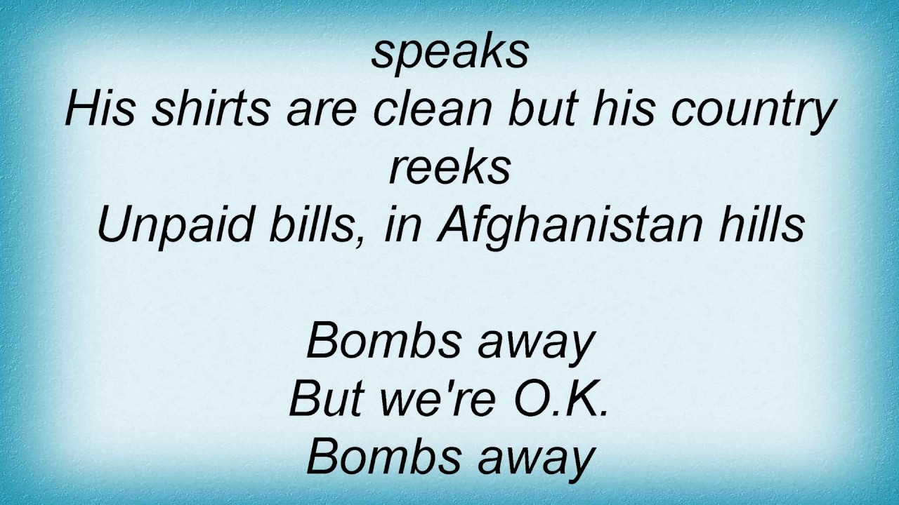 Sting - Bombs Away Lyrics - YouTube
