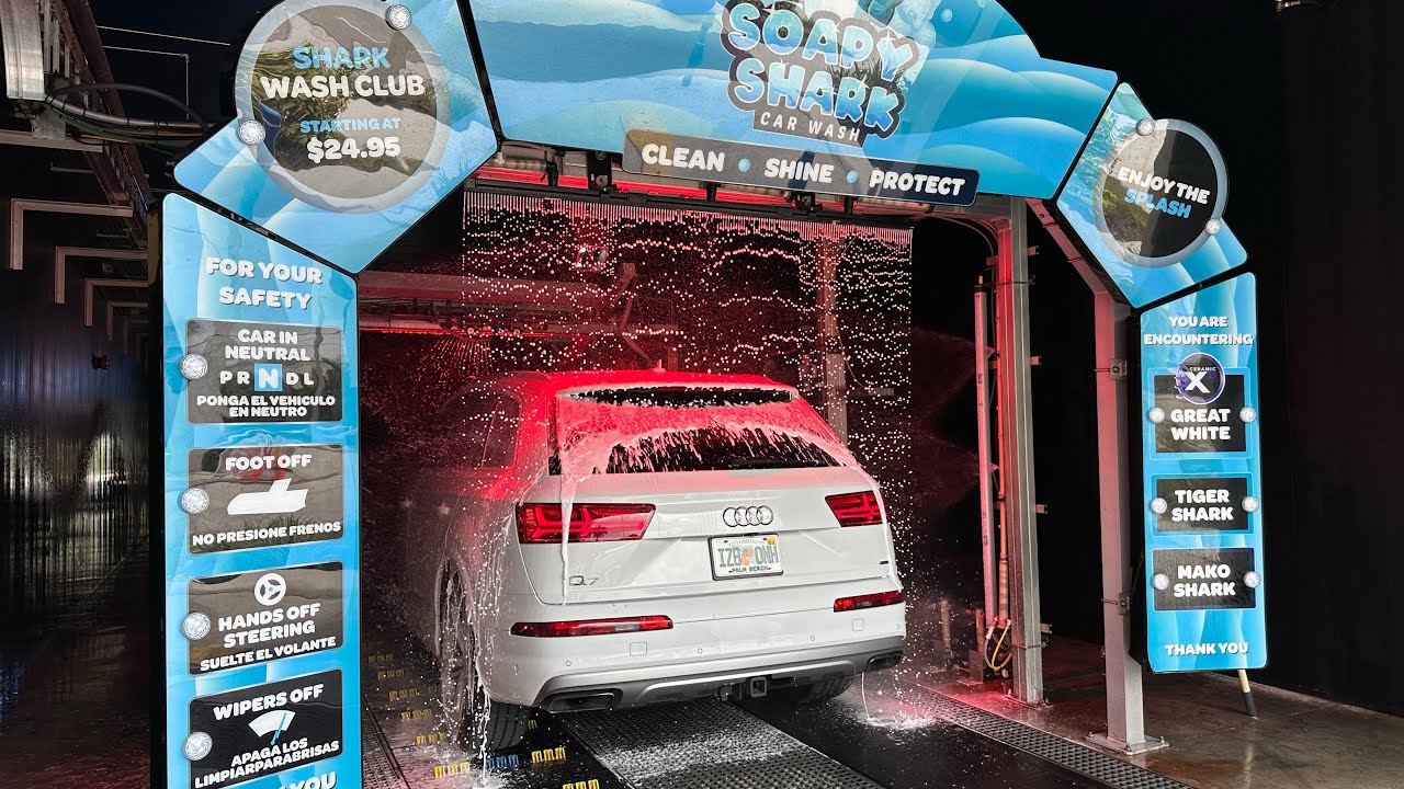 Soapy Shark Car Wash West Palm Beach - Sonny’s Tunnel w/Diamond Shine ...