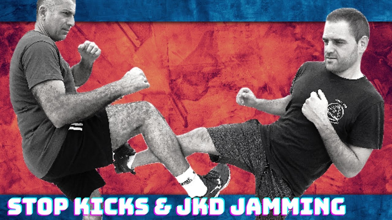 Stop Kicks, Interceptions and JKD Jamming Techniques - Martial Arts Kick Defense - YouTube