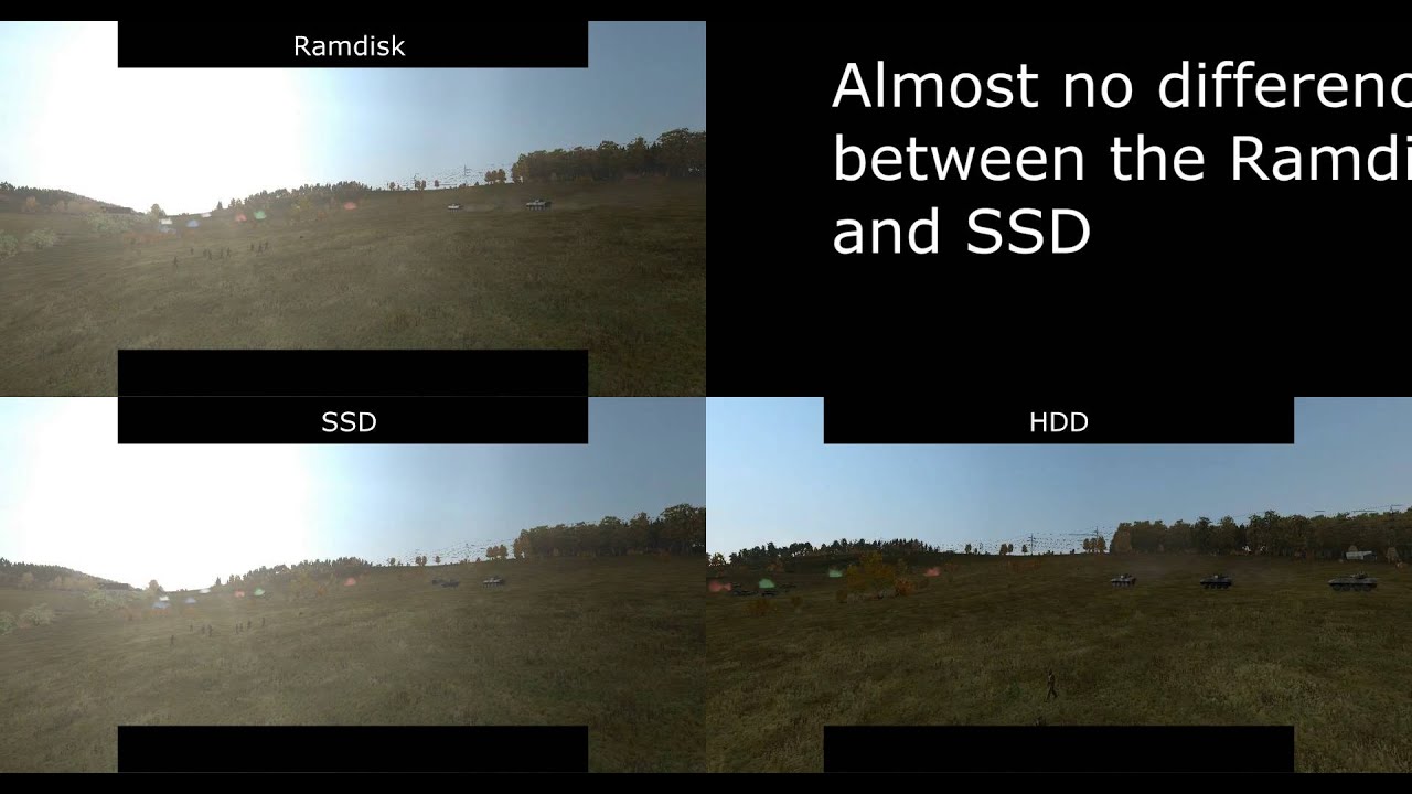ArmA 2 Ramdisk vs SSD vs HDD (read description for info) - YouTube