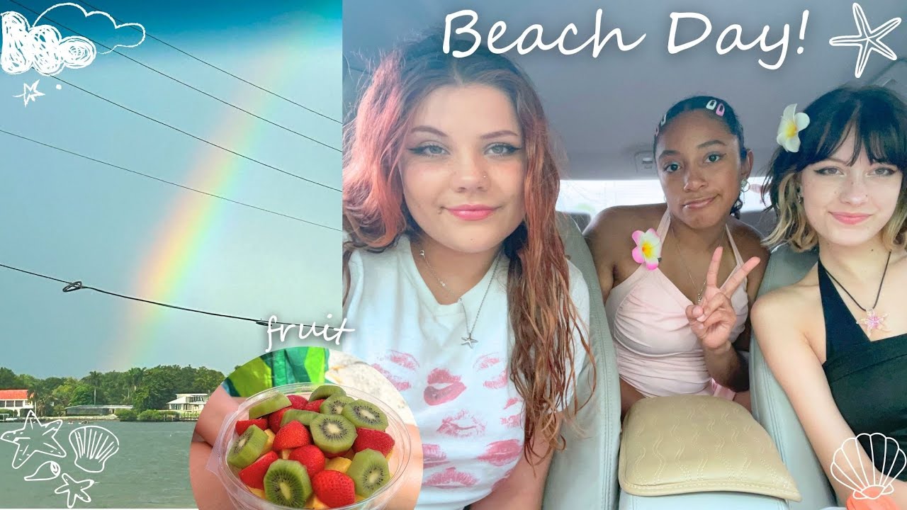 Beach Day With The Girls 🏖️🐚🪼Vlog - YouTube