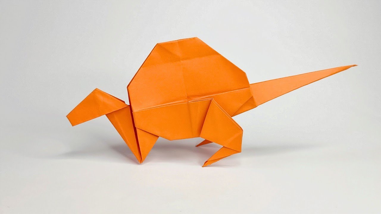 Origami DIMETRODON | How to make a paper dinosaurs - YouTube