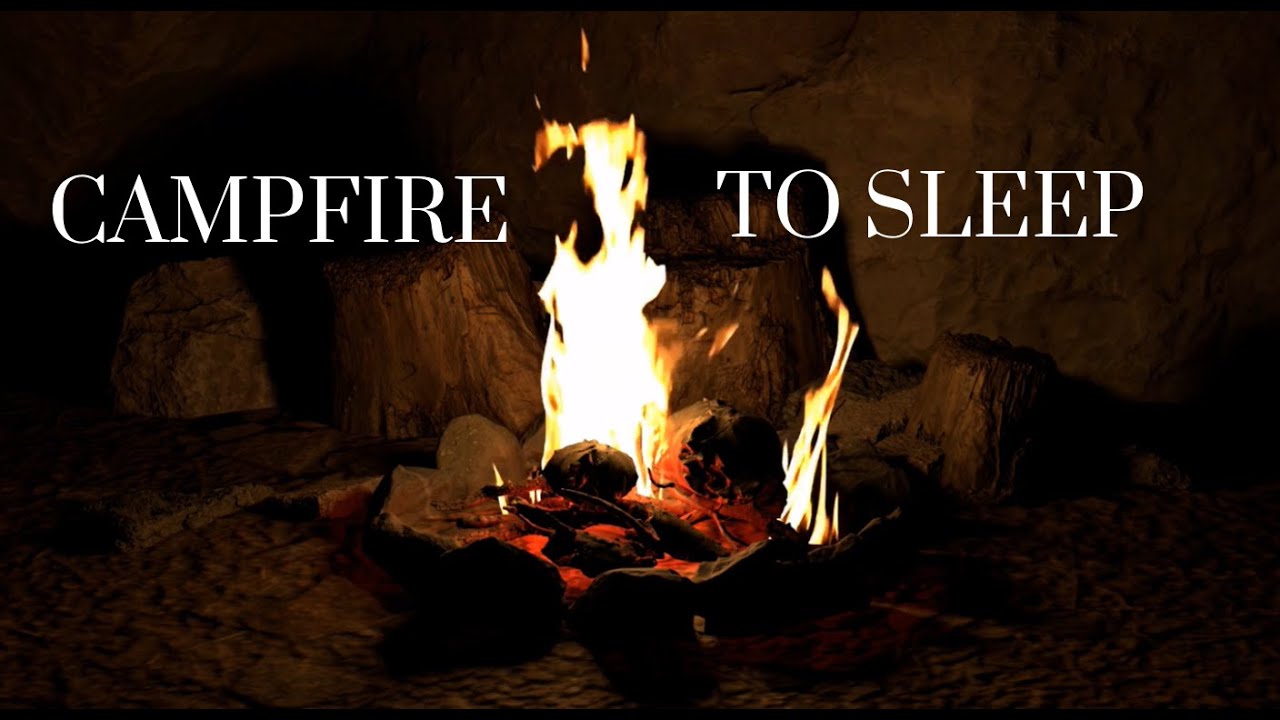 10 Hours Campfire & Gentle Cracks 🔥 Fireplace Sounds for Relaxation ...