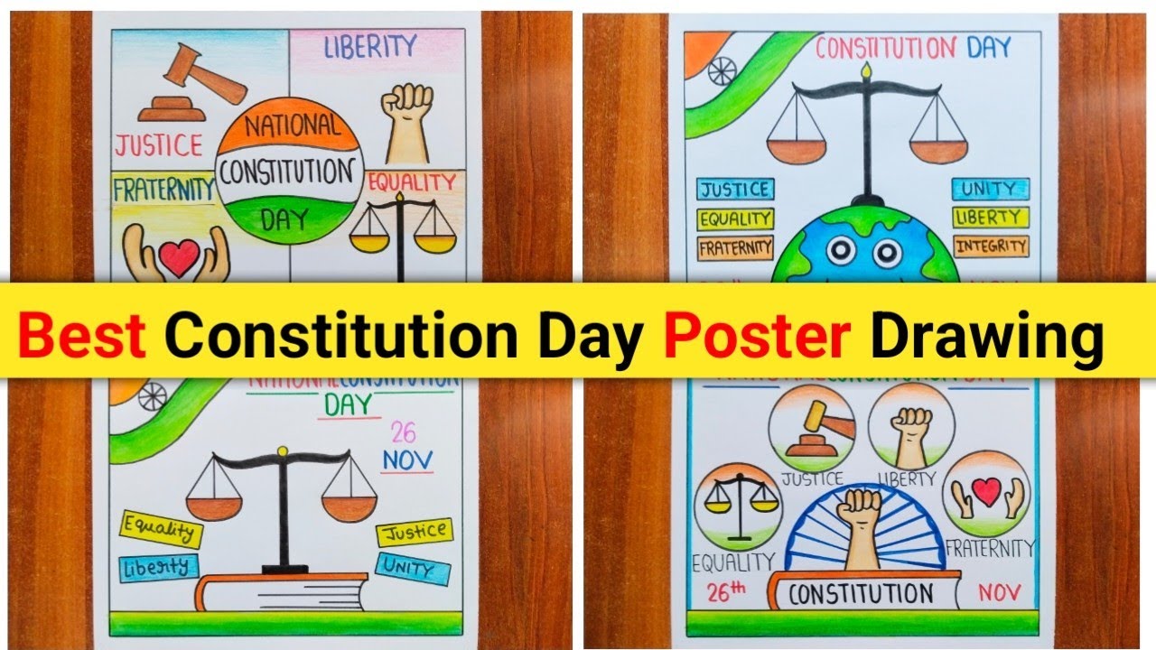 Constitution Day Drawing / National Constitution Day Poster / Law Day ...