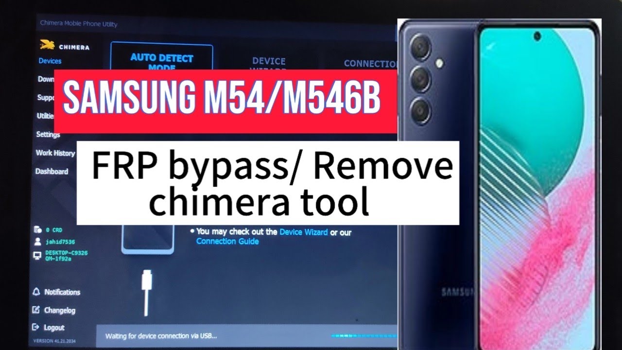 samsung M54/M546B frp Remove/Bypass chimera tool - YouTube