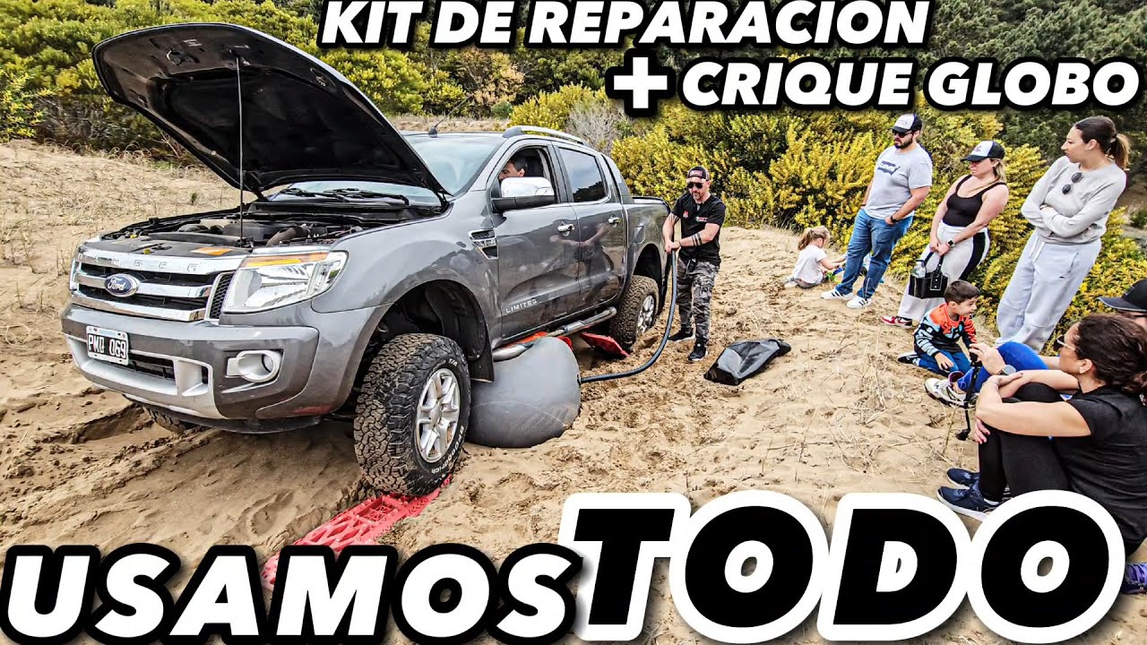 CRIQUE GLOBO + KIT DE REPARACIÓN DE NEUMÁTICOS + ENTALONADA = La ...
