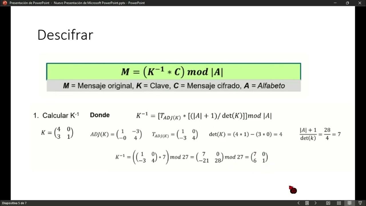 Cifrado de Hill - YouTube