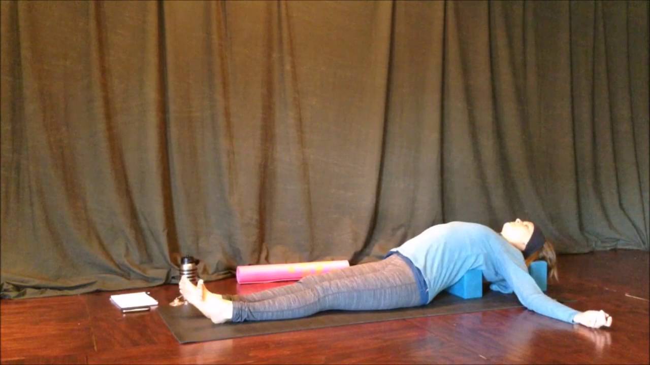 Relieving Upper Back Pain with the Supported Fish Pose - YouTube