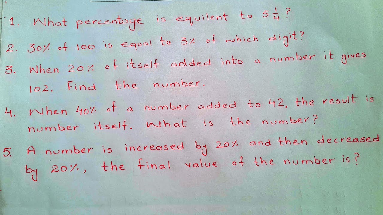 How To Calculate Percentages | PPSC FPSC And NTS Test Preparation ...