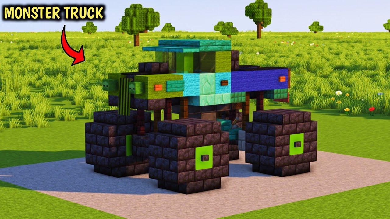 Monster truck minecraft || How to make monster truck #minecraft - YouTube