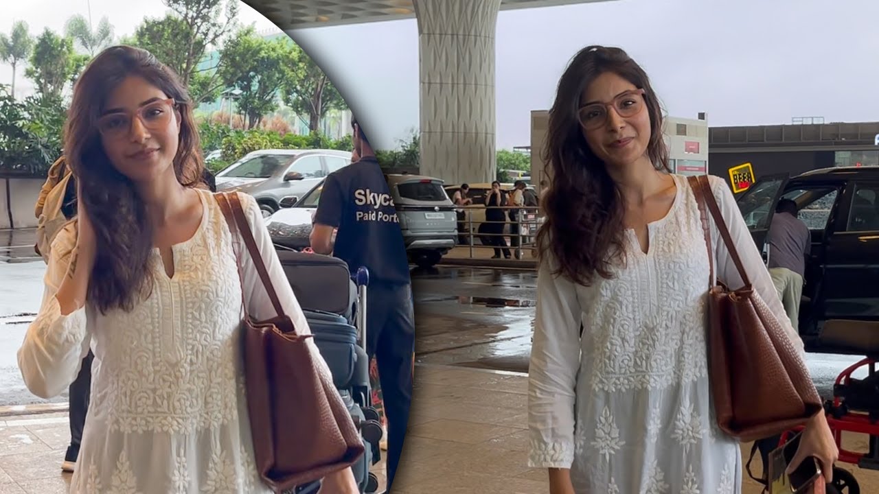 Mirzapur Girl Harshita Gaur's Vivacious-White Ethnic Airport Avatar ...